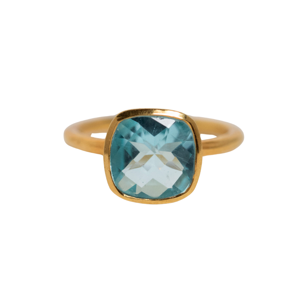 Cushion Cut Ring in Topaz – Waffles & Honey Jewelry