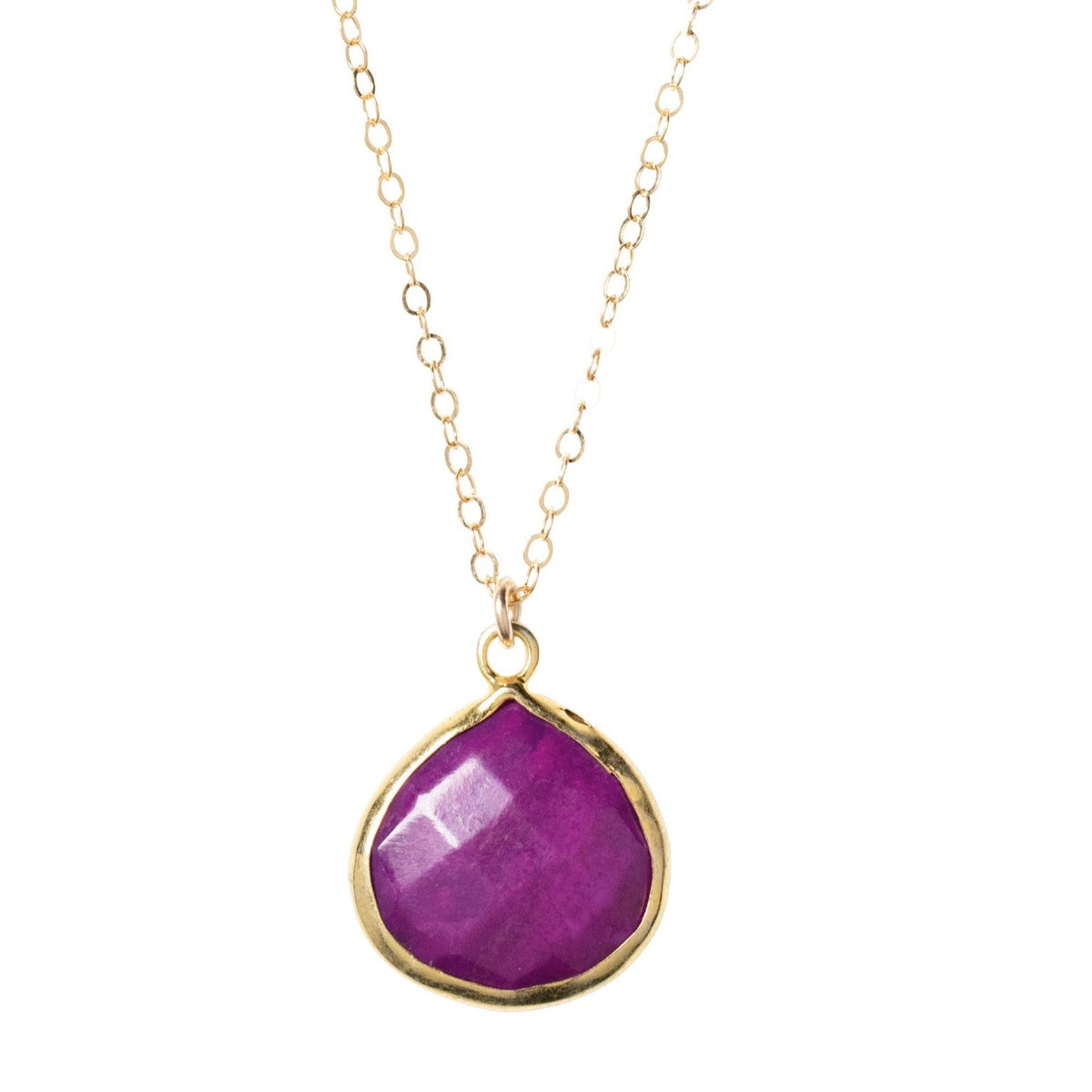 Plum Jasper Teardrop Necklace – Waffles & Honey Jewelry