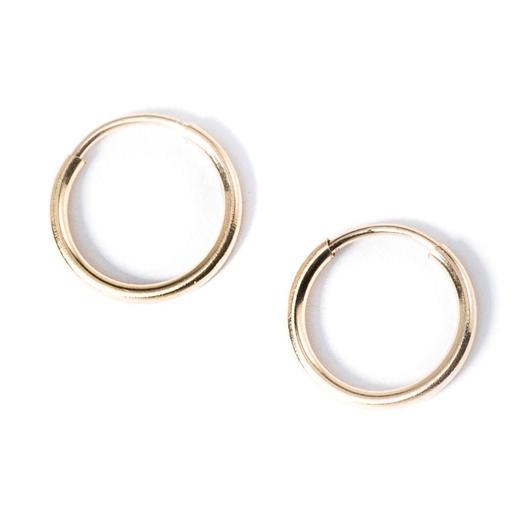 Mini Basic Hoops in Gold – Waffles & Honey Jewelry